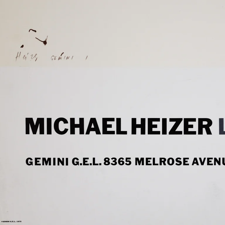 Michael Heizer Lashonda Series Gemini G.E.L. Poster, 1975 | LELLI