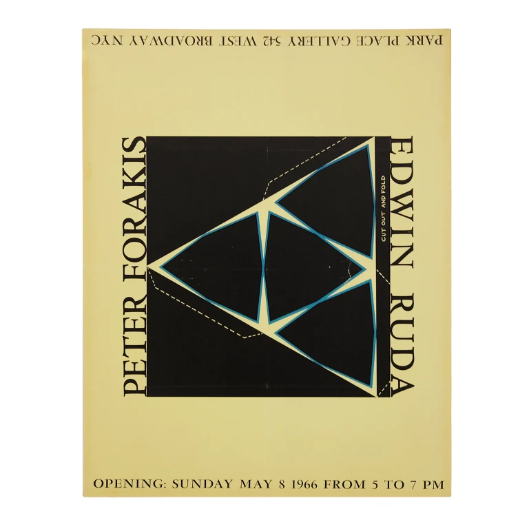 Peter Forakis / Edwin Ruda at Park Place Gallery Invitation Poster ...
